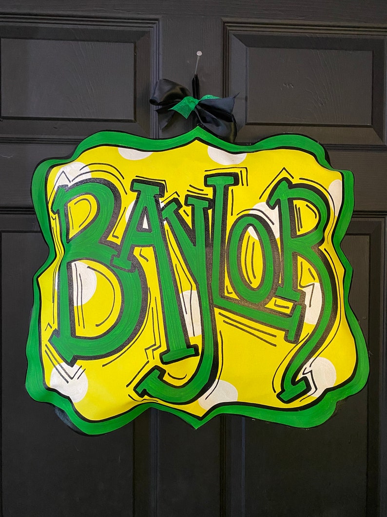 Baylor Bears Door Hanger/baylor University/housewarming/sic 'em Bears ...