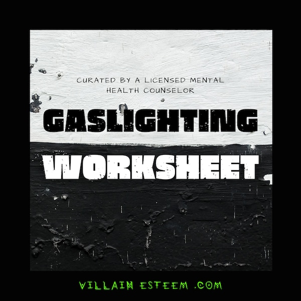 Gaslighting Worksheets - Etsy