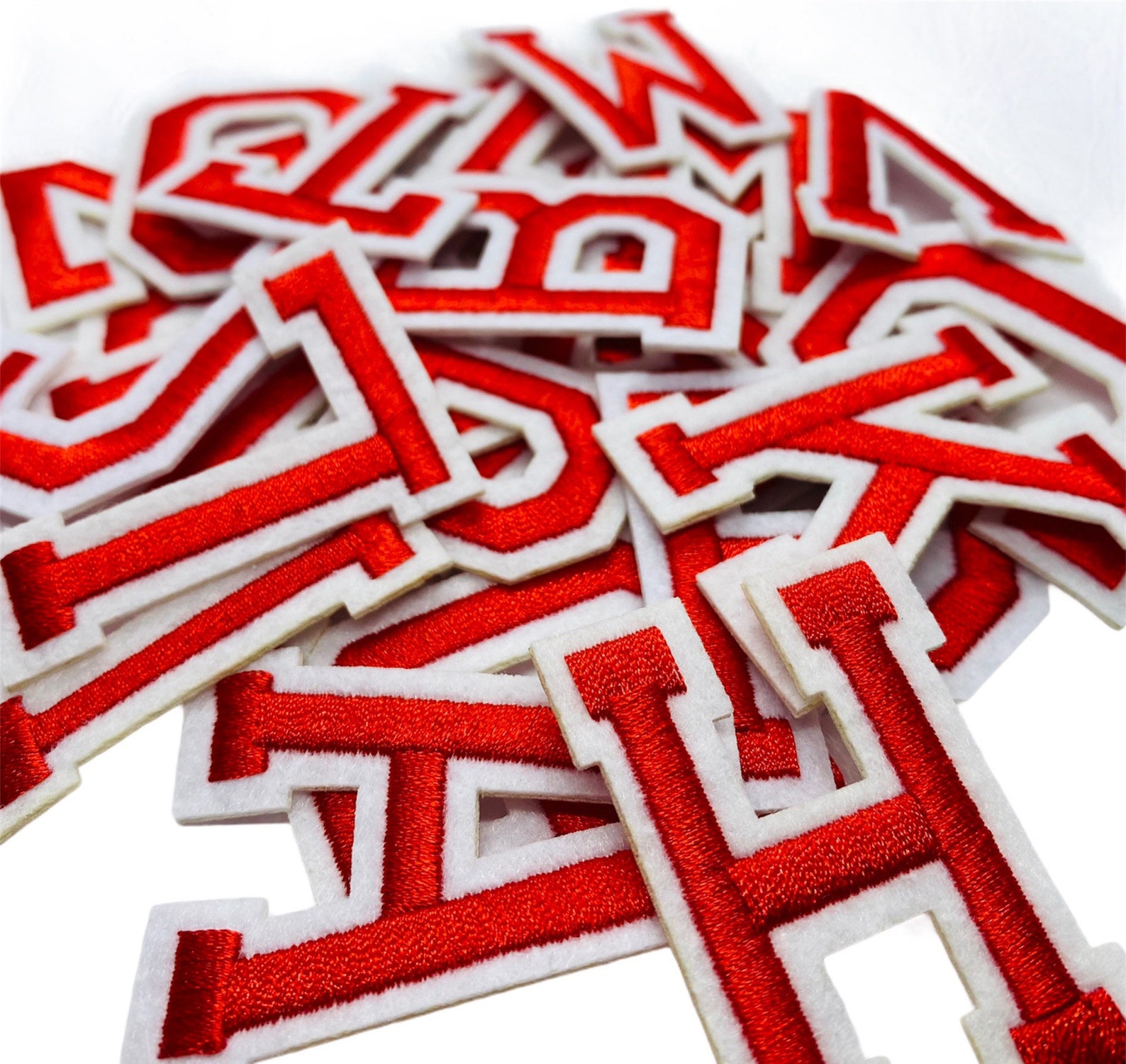 Red Letter Alphabet Iron on Patches Patch Letter Red DIY Gift - Etsy