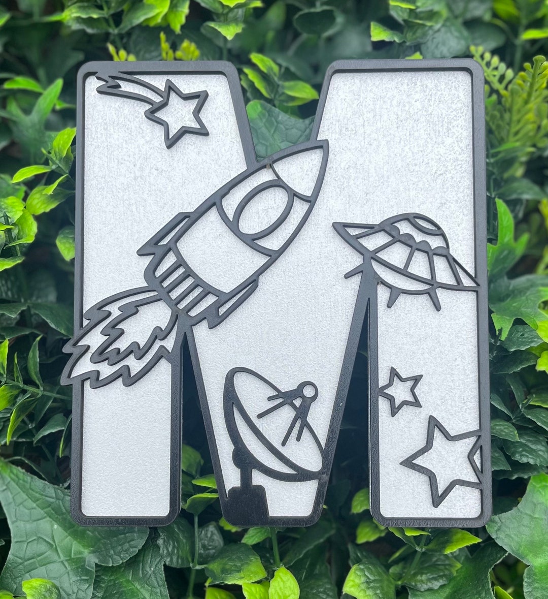 Space Theme Alphabet Nursery Wall Decor Personalised Space Themed Name ...