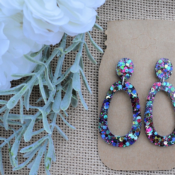 Resin Earrings - Etsy