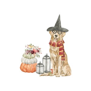 DIGITAL DOWNLOAD Fall Dog Wall Art Golden Retriever Art - Etsy