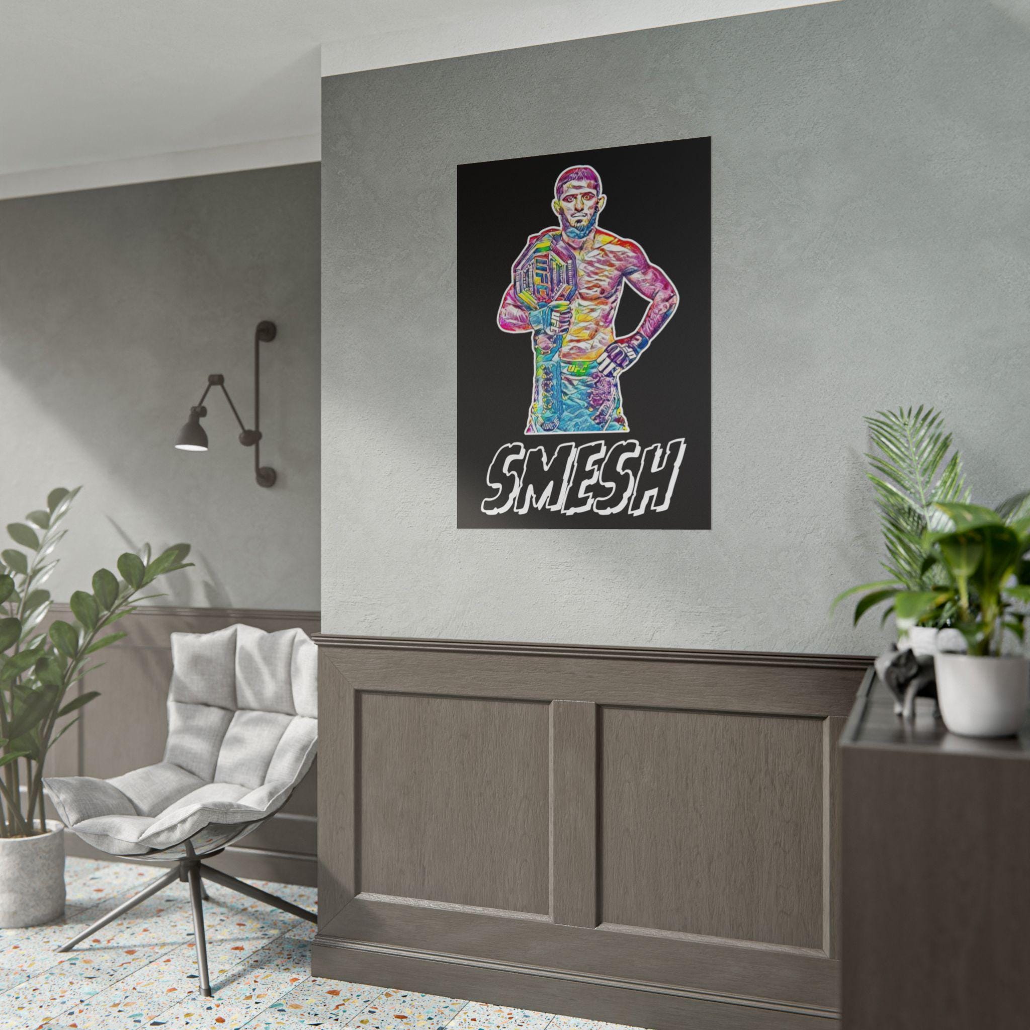 Smesh Islam Makhachev Poster | Islam Makhachev Wall Art | Islam ...