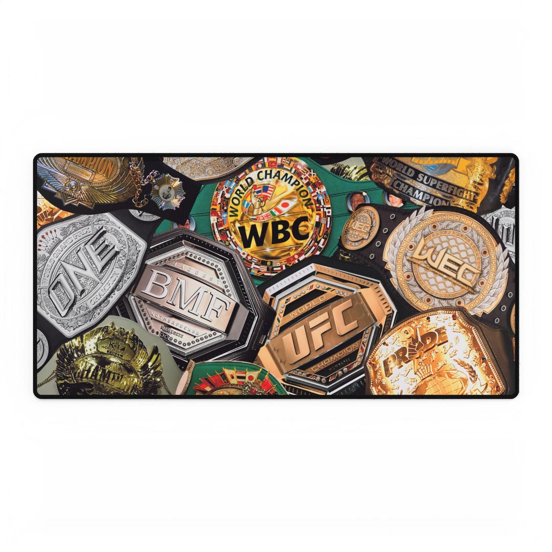 Combat Sports Championship Belts Desk Mat: MMA, Boxing, Kickboxing - Etsy
