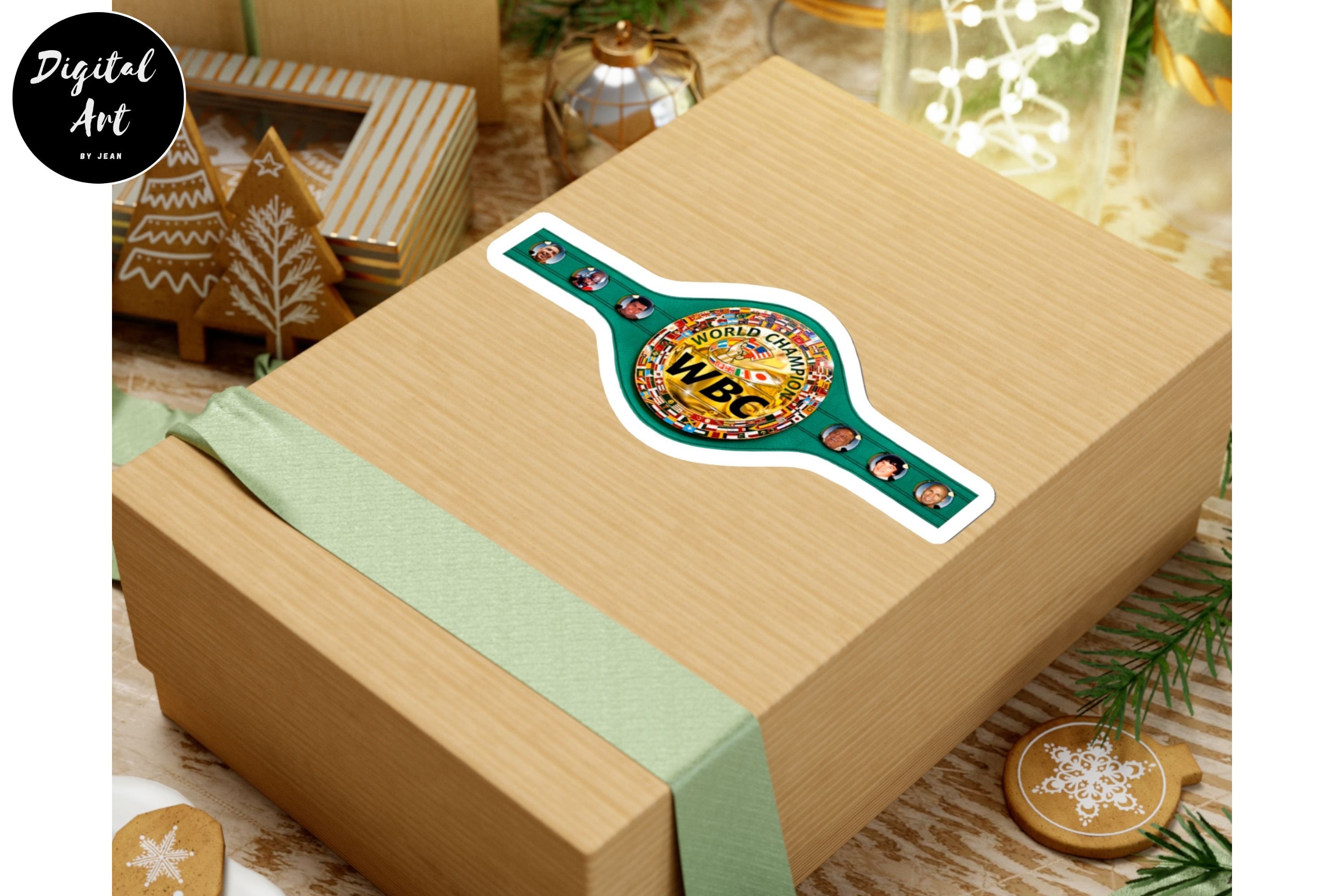 WBC Belt Kiss-cut Stickers, Boxing Organization Sticker, Champion Belt Sticker, Boxing Belt ...