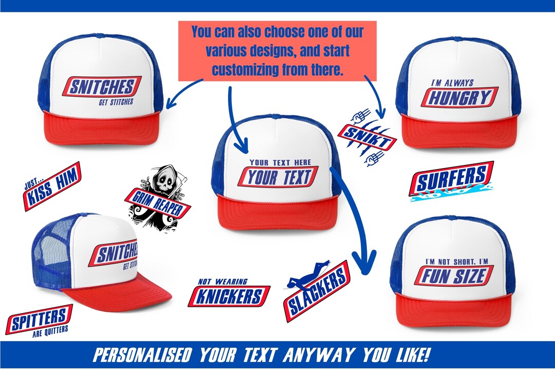 Custom Foam Snicker Parody Trucker Hat, Custom Snicker Parody Logo ...