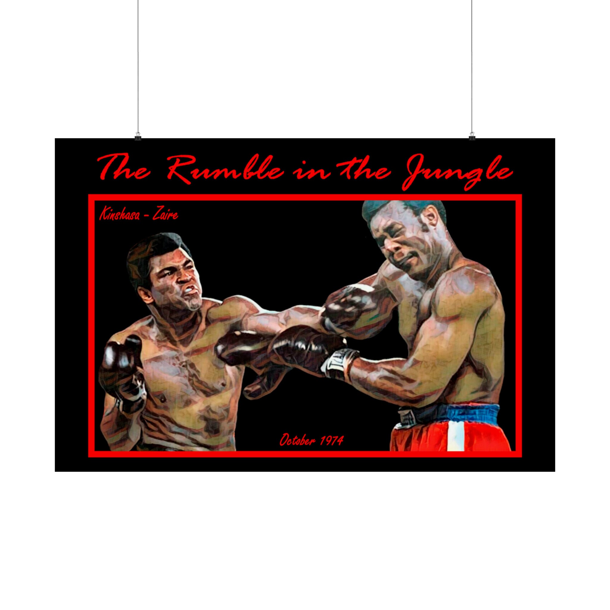 The Rumble in the Jungle Matte Horizontal Uncoated Posters, George ...