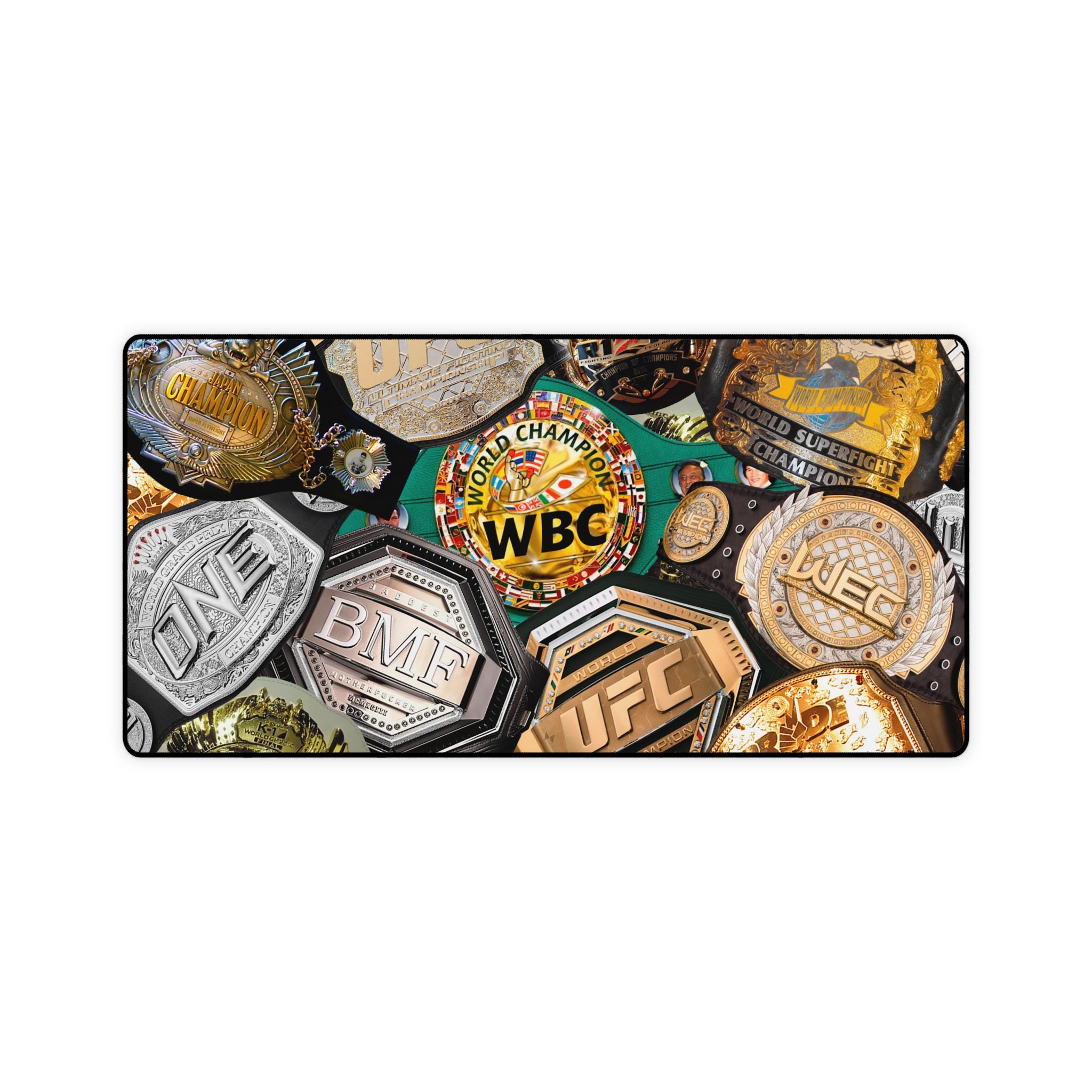 Combat Sports Championship Belts Desk Mats, MMA, Boxing & Kickboxing ...