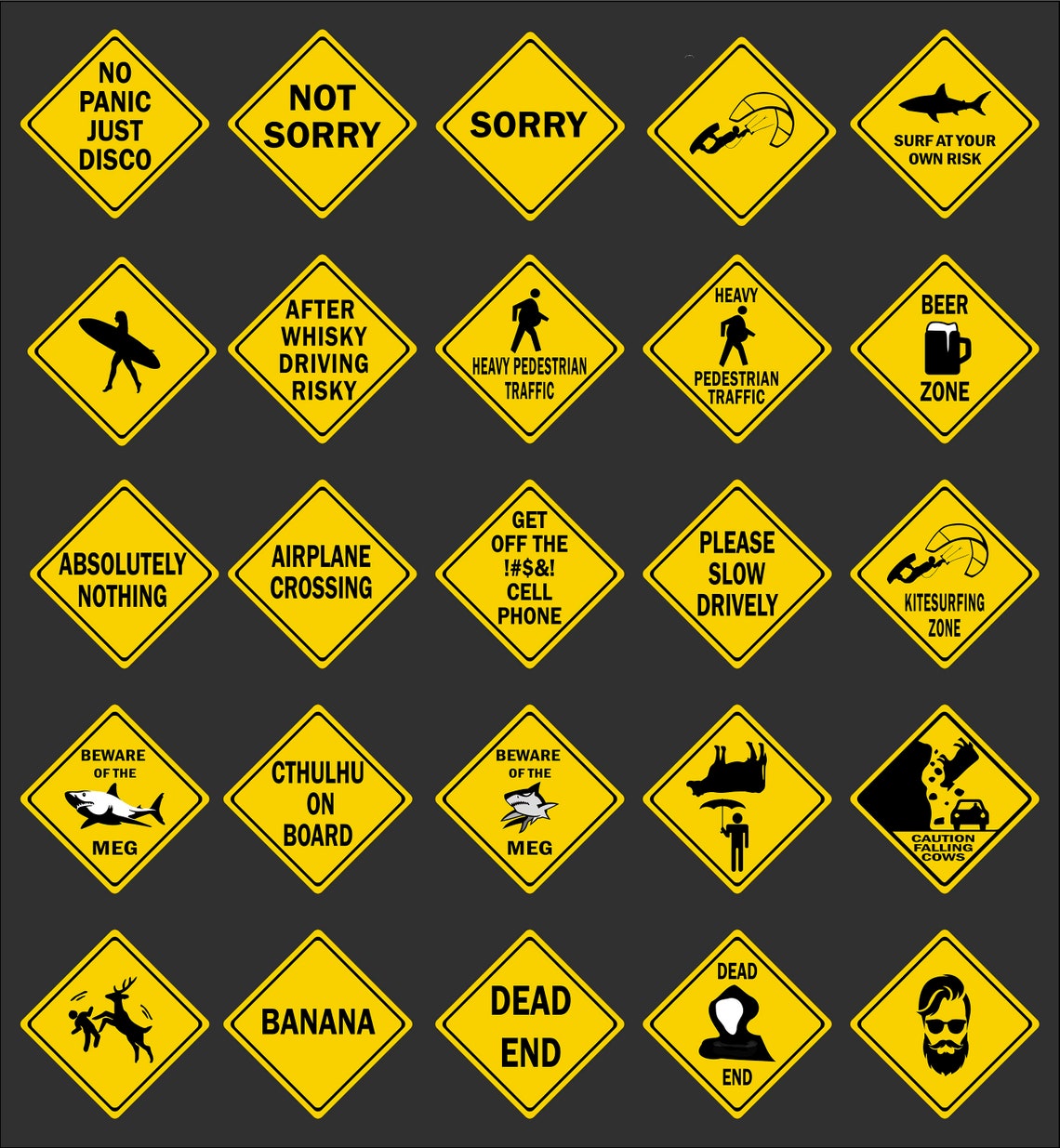 115 PNG Designs, Funny Warning Signs, Funny PNG Images PNG Bundle - Etsy