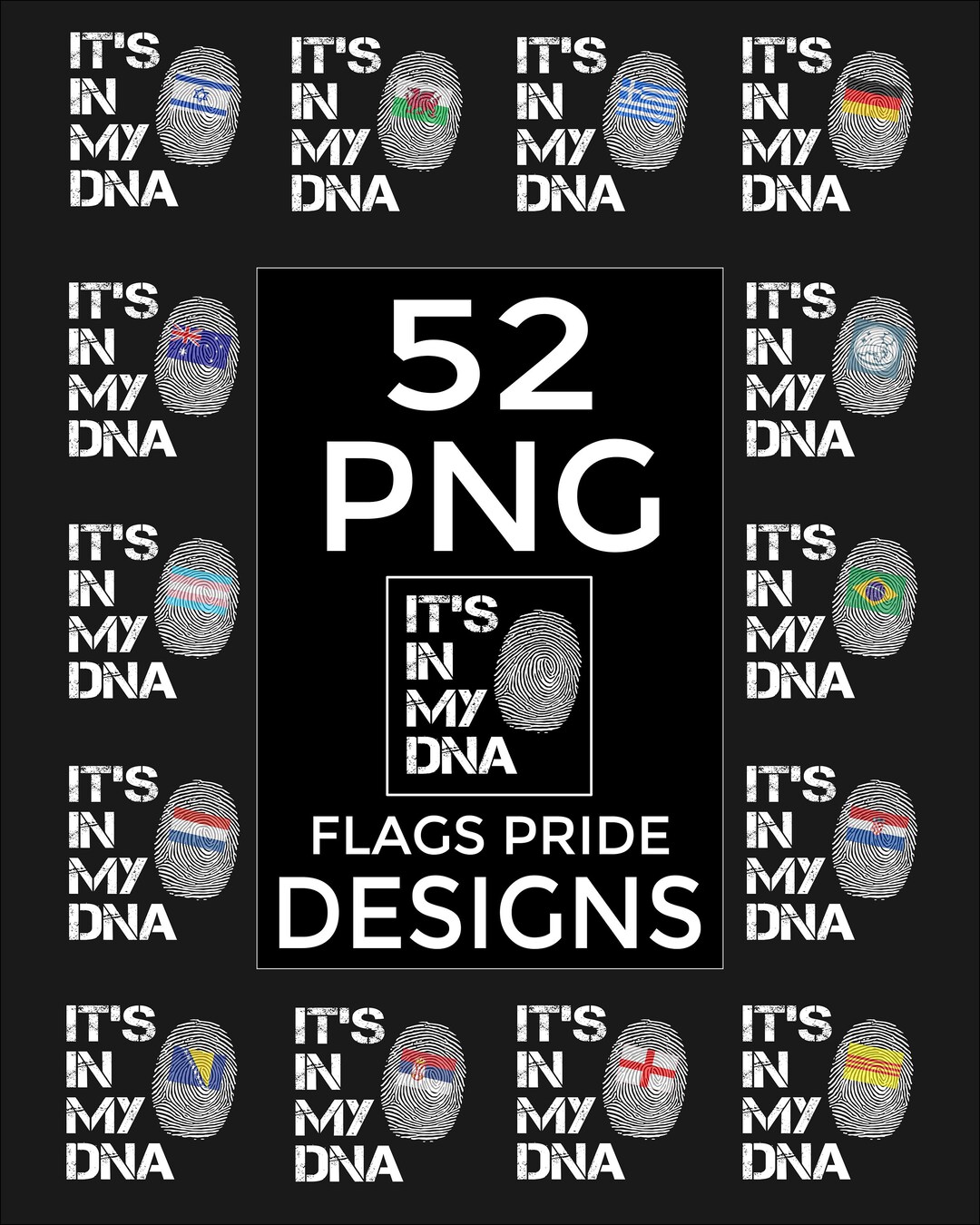 It’s in My DNA Bundle 52 PNG Flags Pride Designs, Digital Download - Etsy