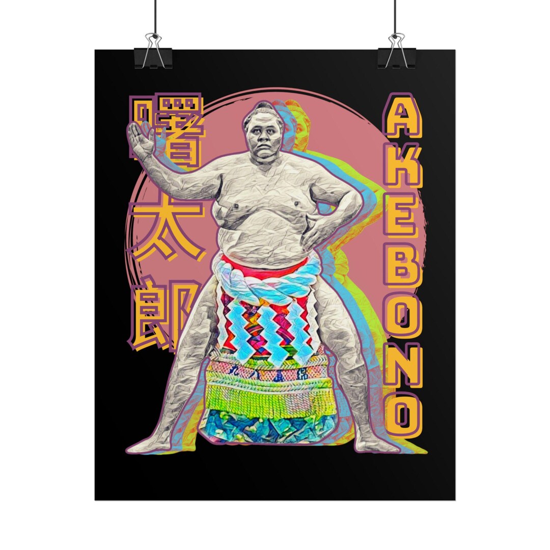 Akebono Sumo Wrestling Art Print: Japanese Culture Poster - Etsy