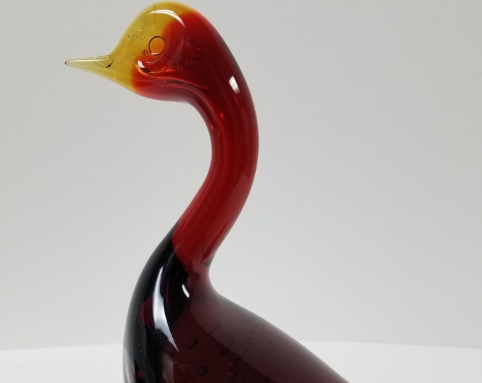 Vintage Altaglass Amberina Duck* - Etsy