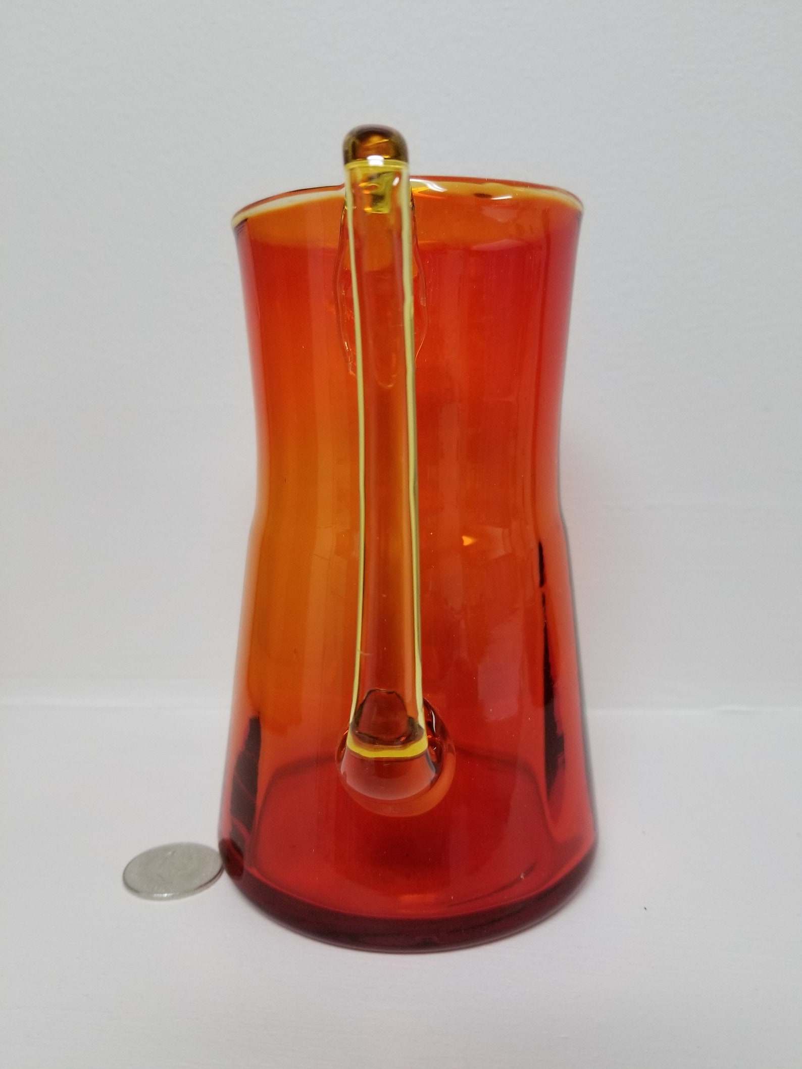 Altaglass Amberina Blown Glass Pitcher - Etsy