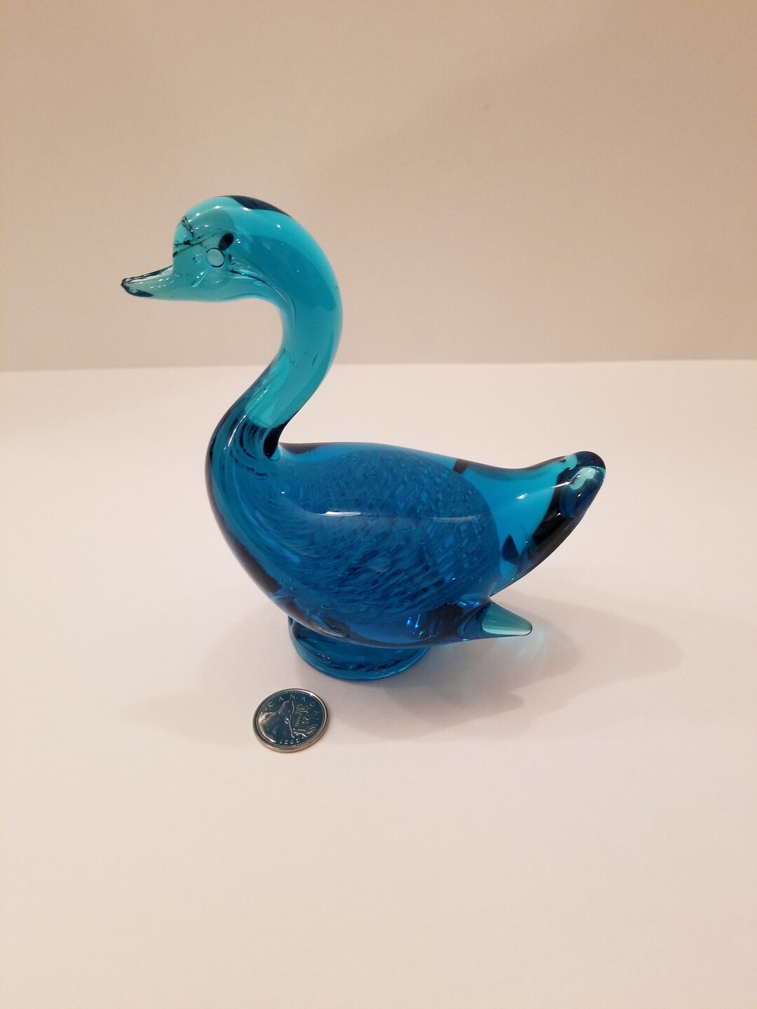 Altaglass Blue Duck Solid Glass Figurine - Etsy