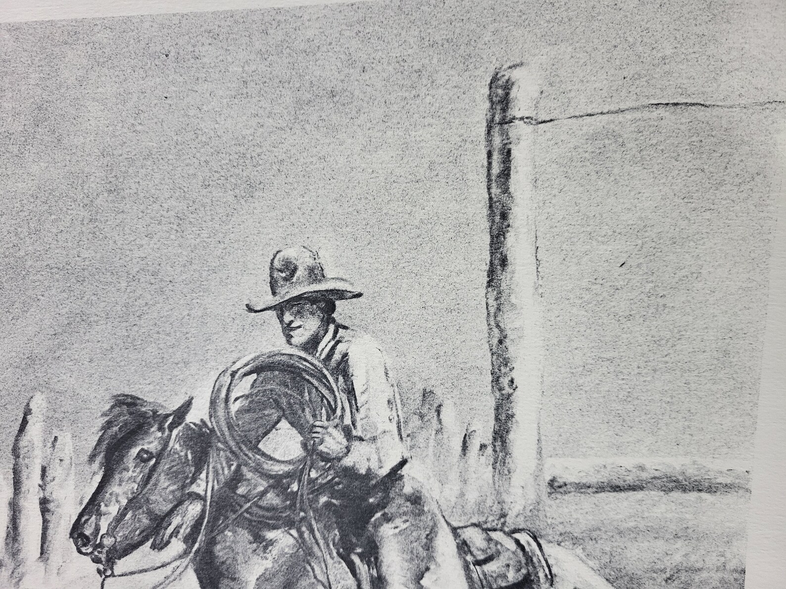 Will James Print roping a Steer - Etsy