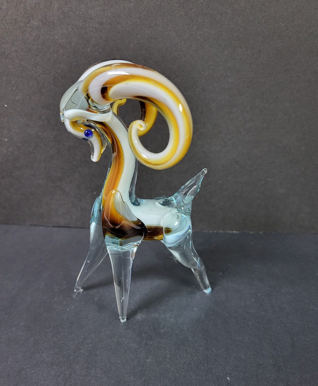 Murano Solid Glass Ram - Etsy
