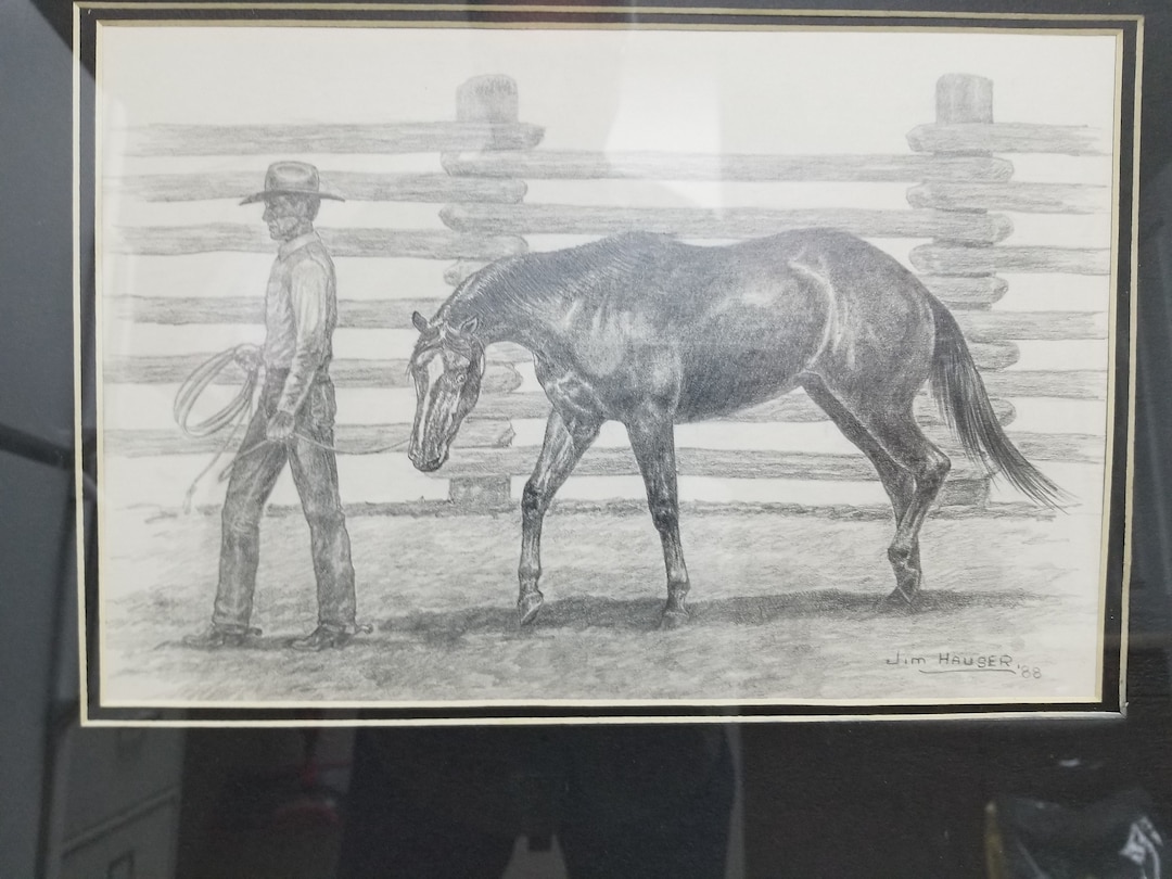 Jim Hauser Original Western Pencil Drawing* - Etsy