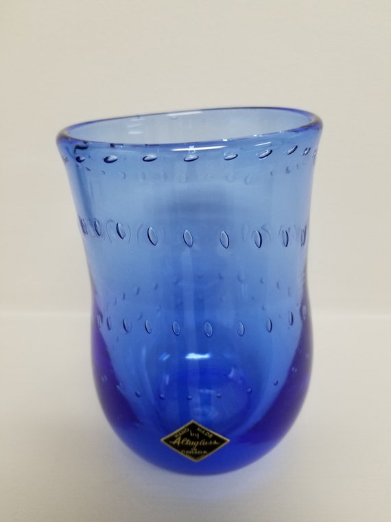 Altaglass Cobalt Blue Vase | Etsy