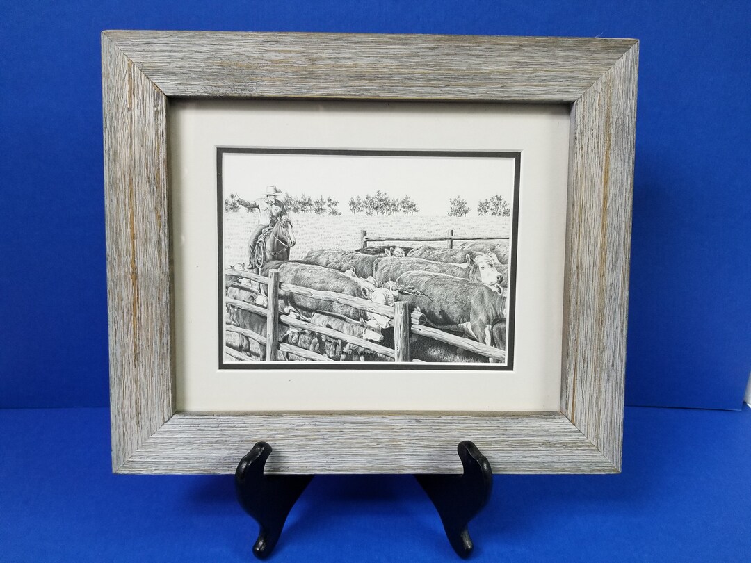 Canadian Artist Bernie Brown "behind Bars" Western Pencil Art* - Etsy
