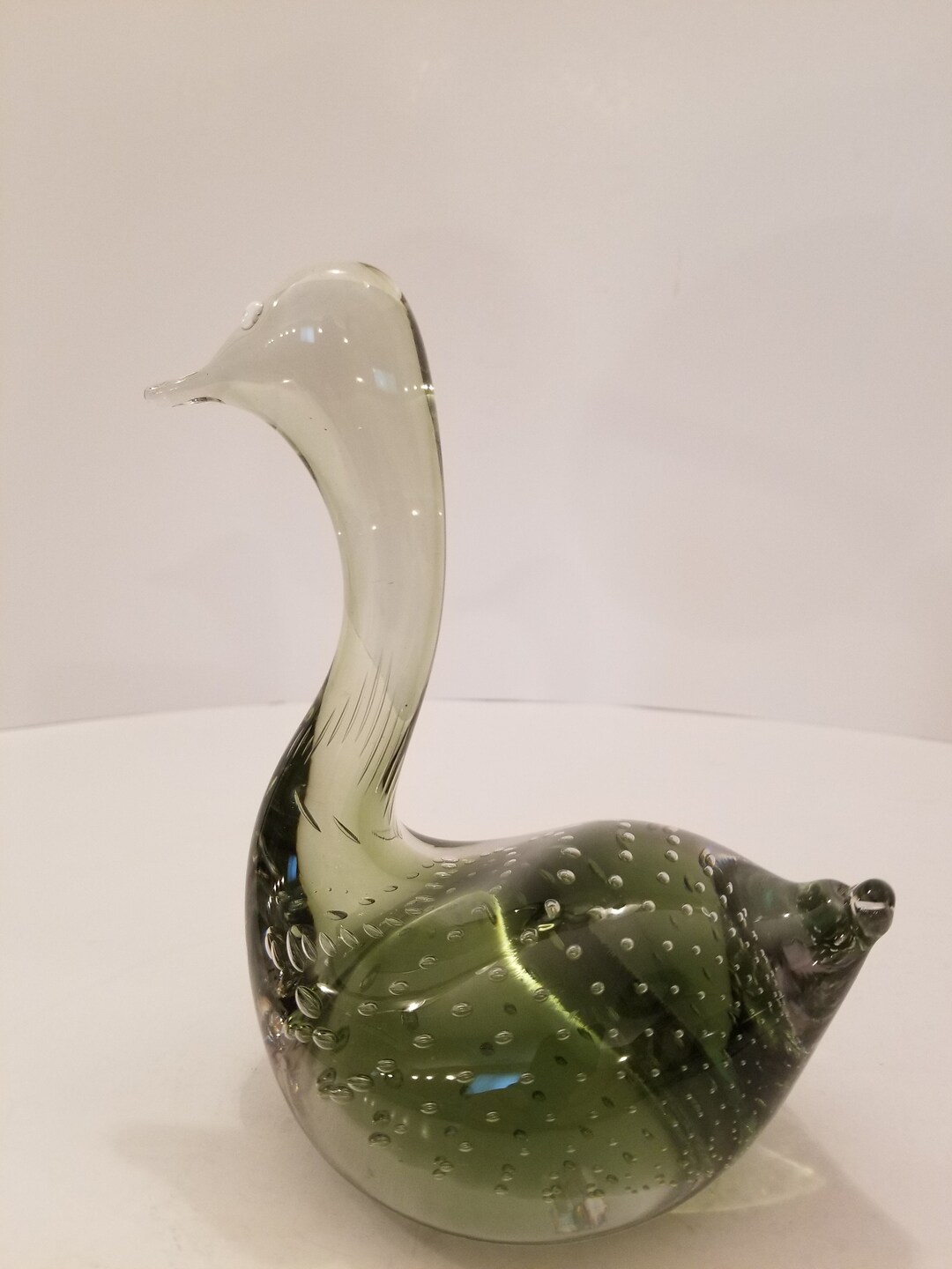Altaglass Green Swan Figurine - Etsy