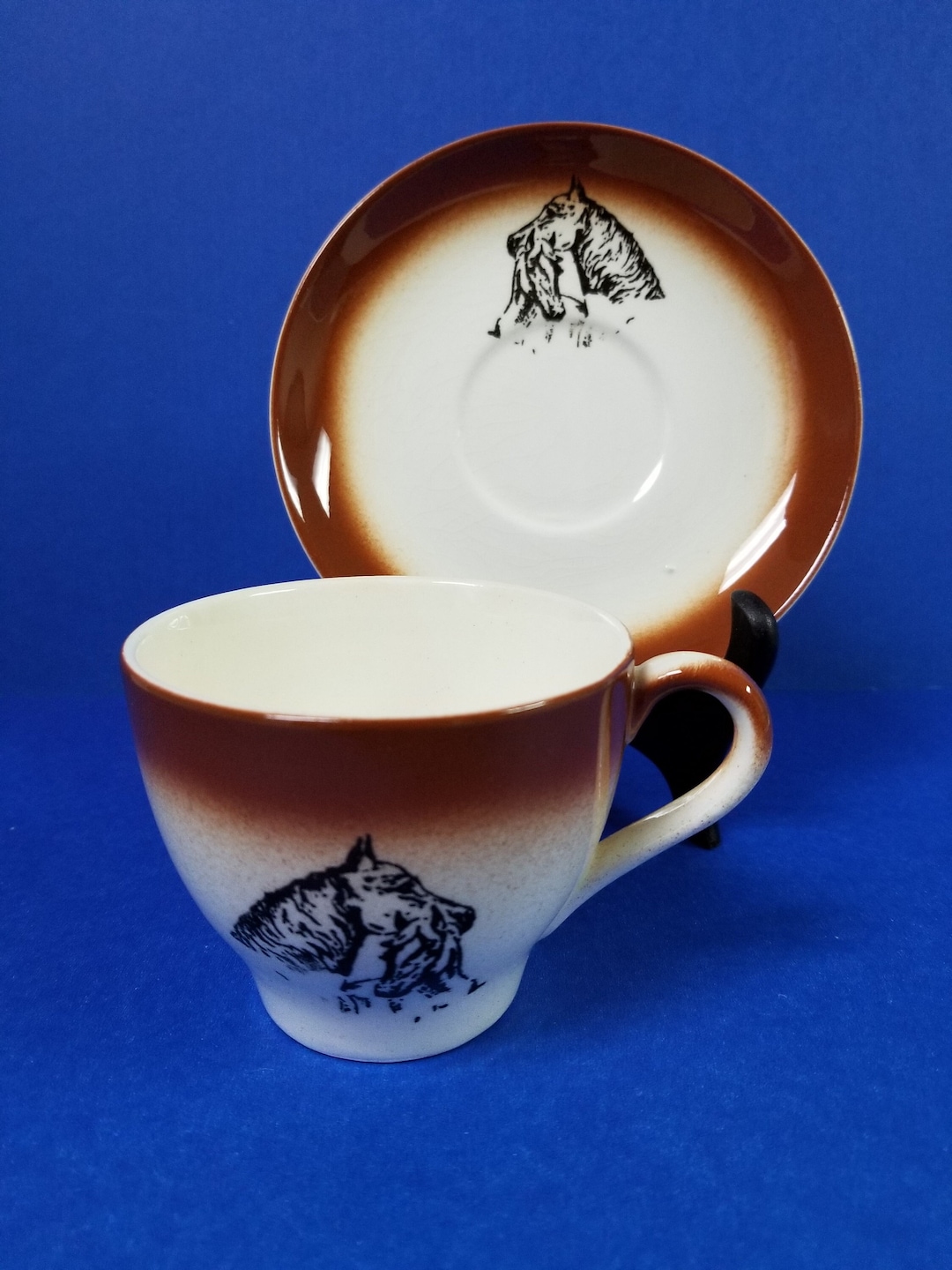 Hycroft China Cup and Saucer "horse and Foal"* - Etsy