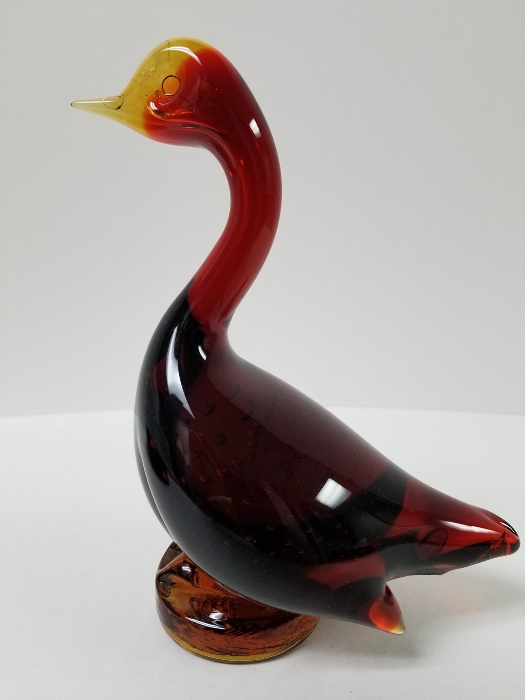 Vintage Altaglass Amberina Duck - Etsy UK