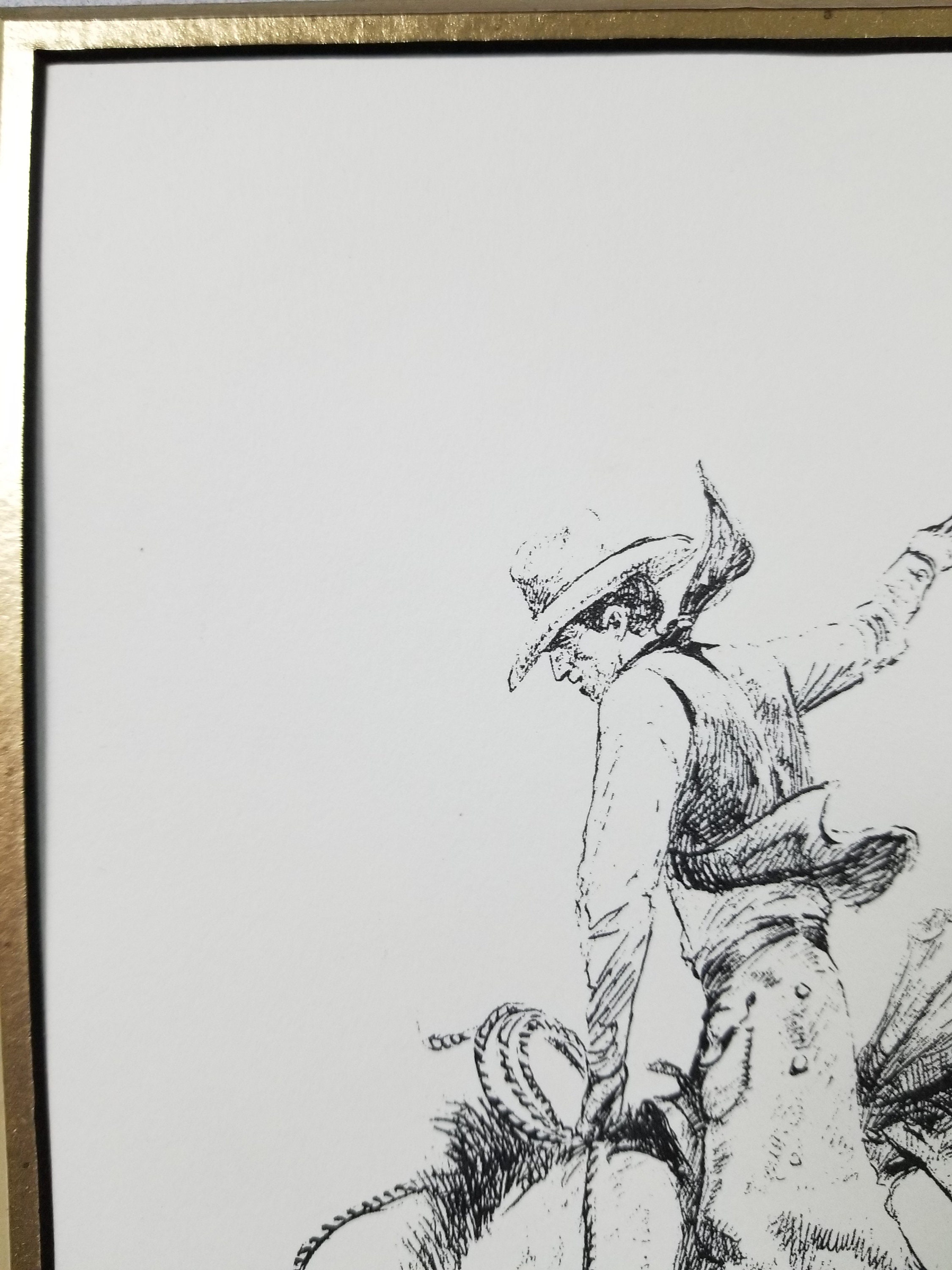 Will James bucking Bronc Print - Etsy