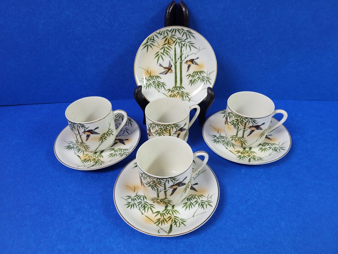 Vintage Japanese Kutani Geisha Girl Tea Cups and Teapot - Etsy