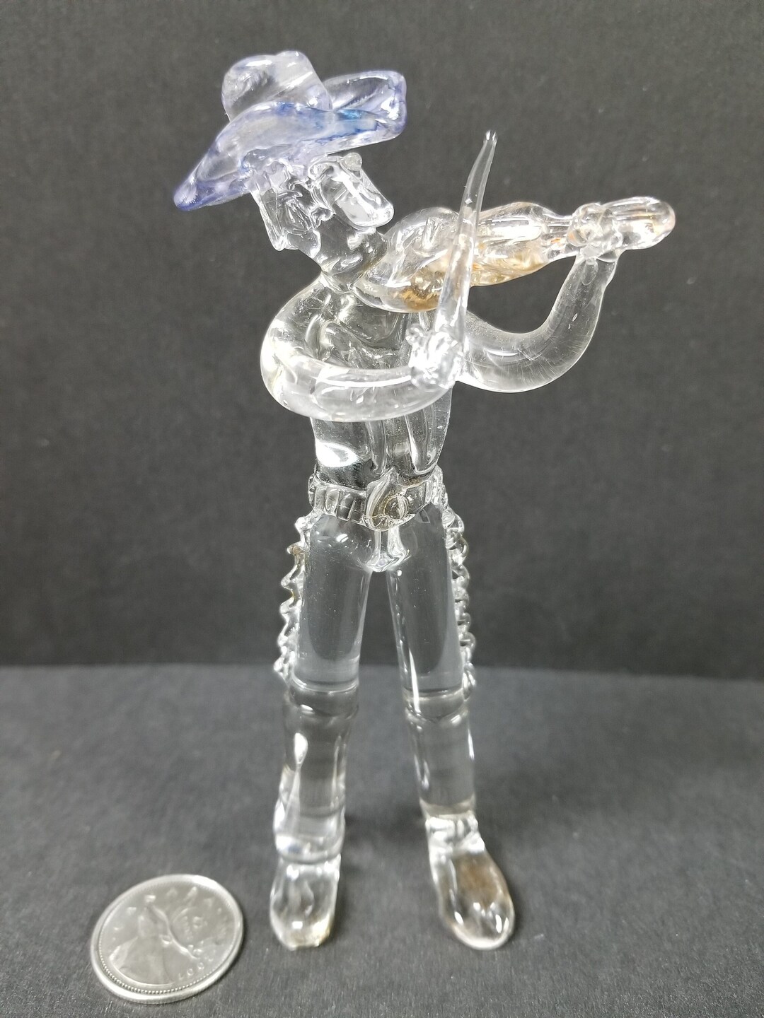 Altaglass Cowboy Playing the Fiddle Glass Figurine - Etsy