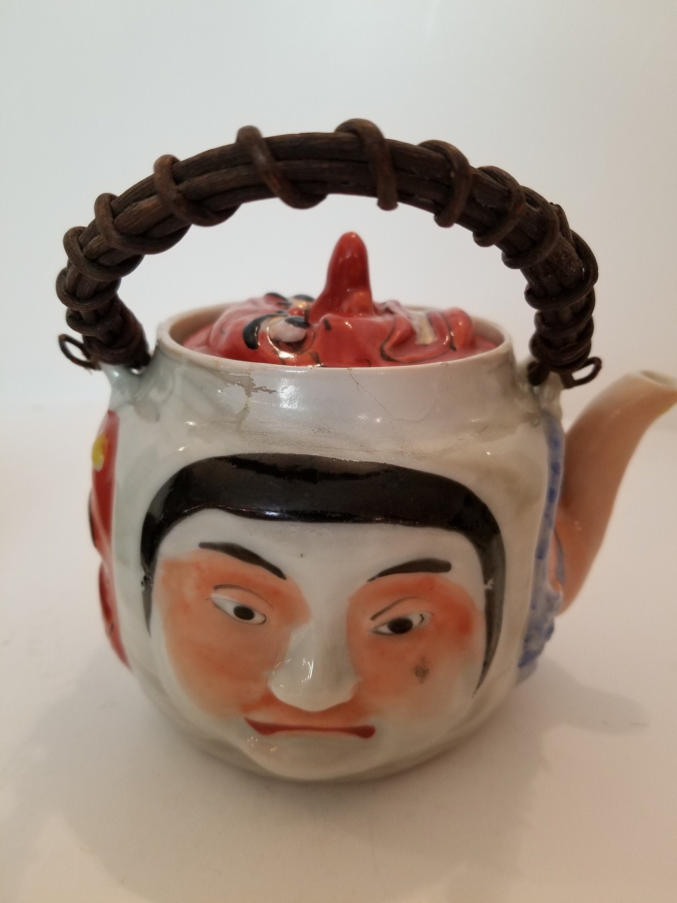 19th Century Antique Banko Five Face Mask Teapot - Etsy