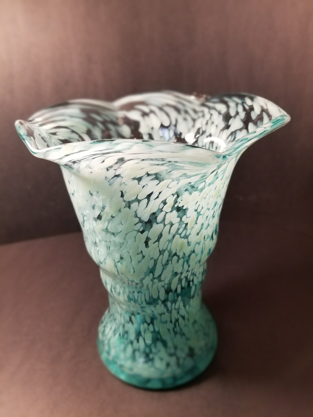 Jarrón Altaglass de vidrio soplado verde de 7 1/2"* - Etsy España