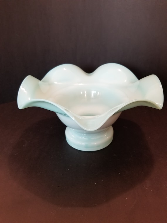Altaglass Milk Glass Light Green Bowl | Etsy