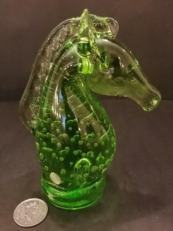 Altaglass Green Chess Knight Figurine/paperweight | Etsy