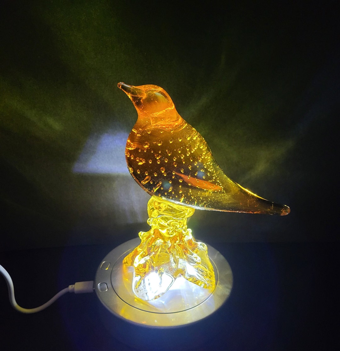 Altaglass Amberina Dove on a Pedestal - Etsy