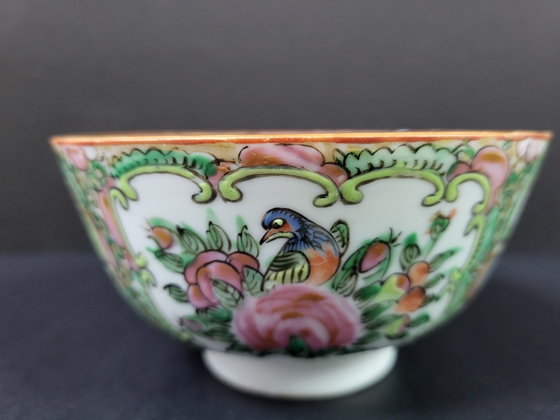 Antique Chinese Rose Medalion Bowl - Etsy