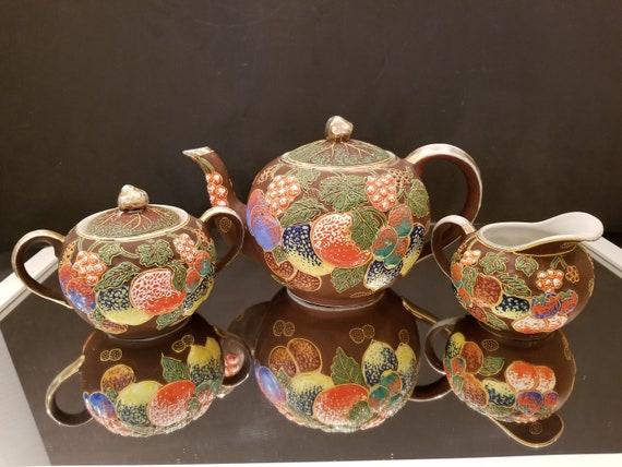 Vintage Satsuma Tea Set | Etsy