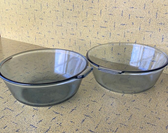 PYREX FLAMEWARE Original All Blue Flame Ware 1936-46 8" SAUCEPAN 833-B ...