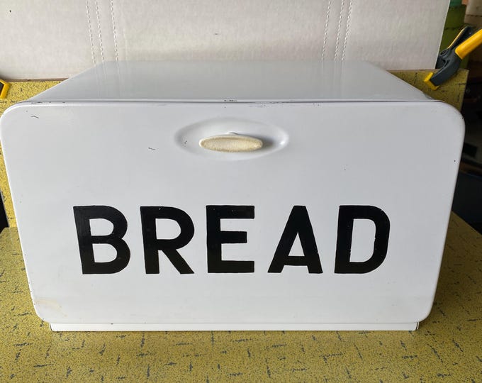 EKCO Vintage 1950s Enamel Ware Bread Box - Made in Canada - 3 Position ...