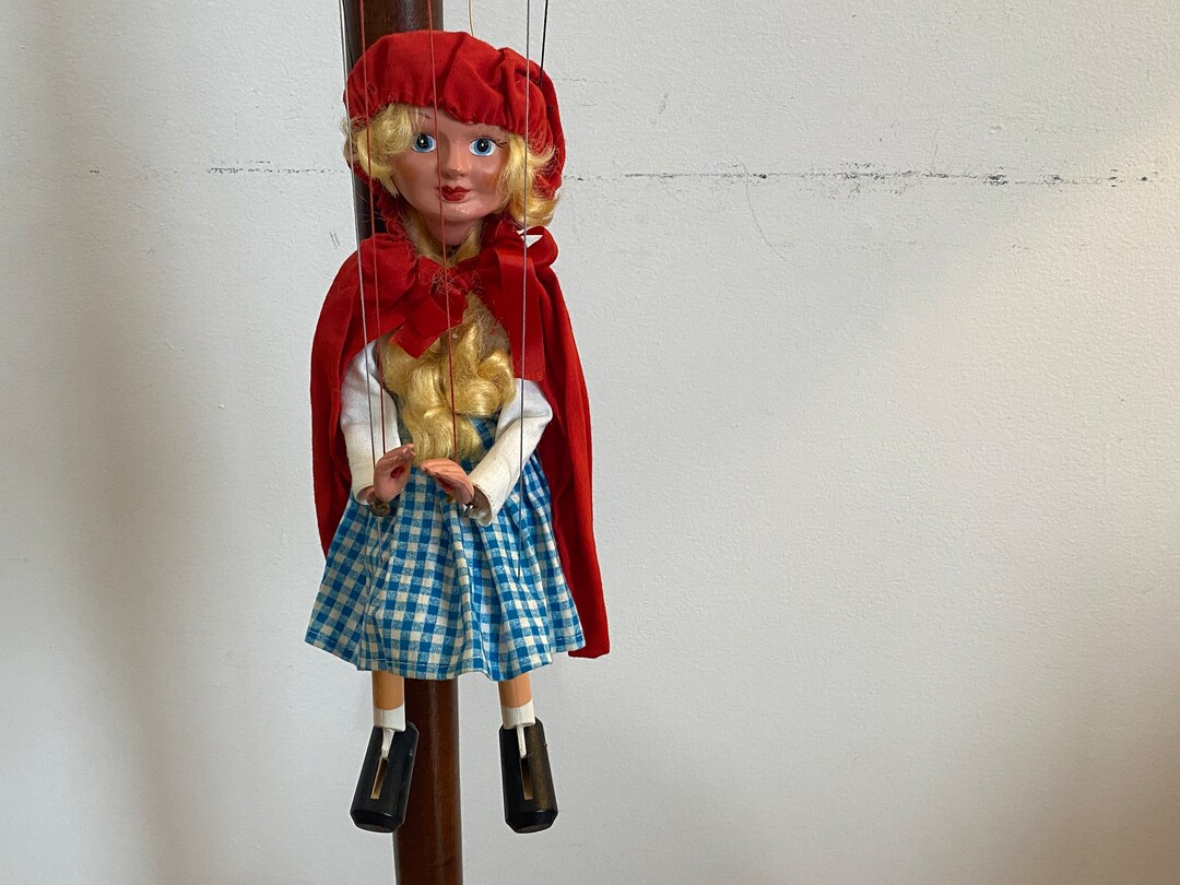 Pelham Puppets Marionette Vintage 1960s Red Riding Hood W/ Scarce ...