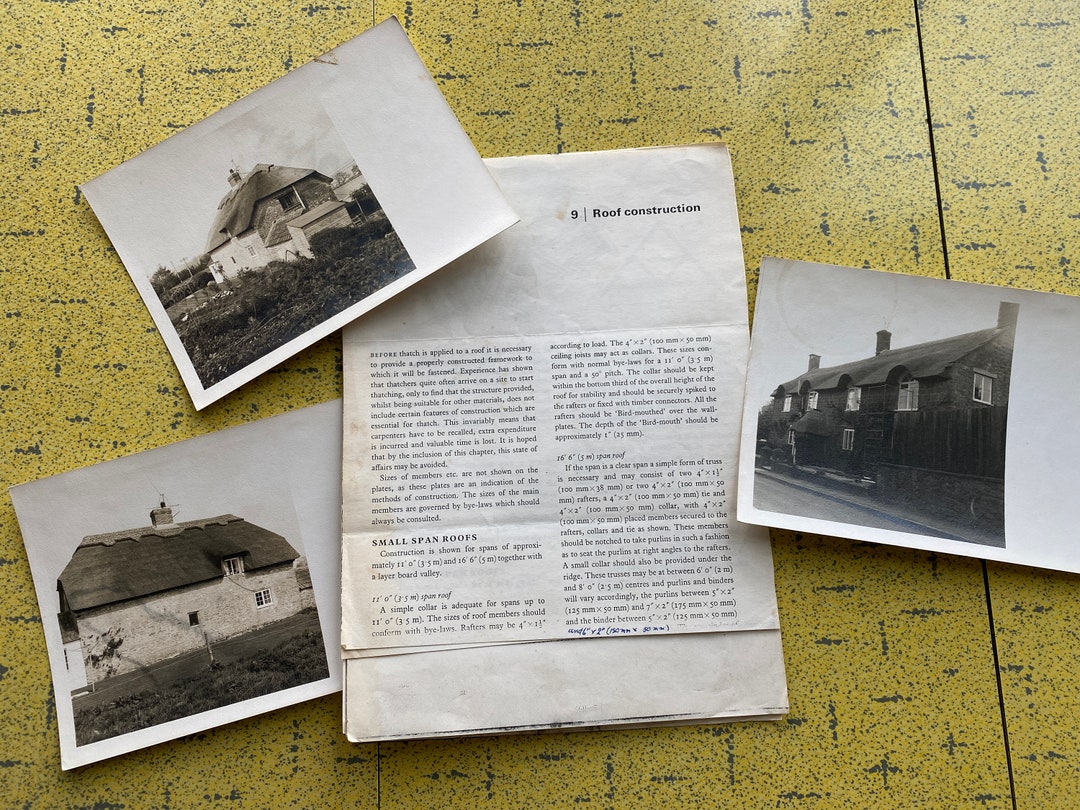 Thatch Roofs - 7pp Roof Construction, Framing for Thatch, Pamphlet & 3 ...