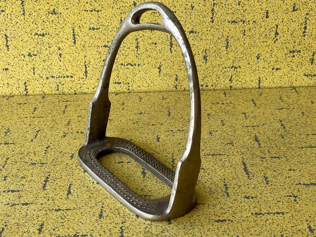 English Horse Riding Single Stirrup Iron - Double Offset Style - Vtg ...