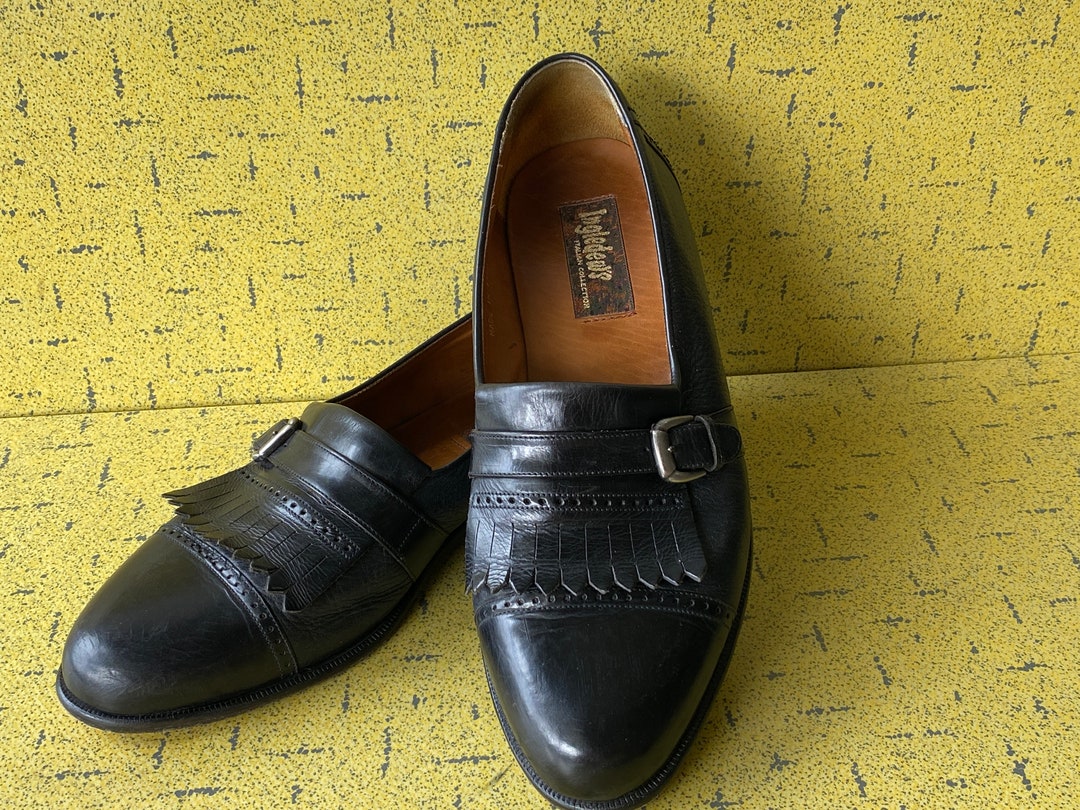Ingledew's Italian Collection FERRINI Mens Fringe & Buckle Black ...