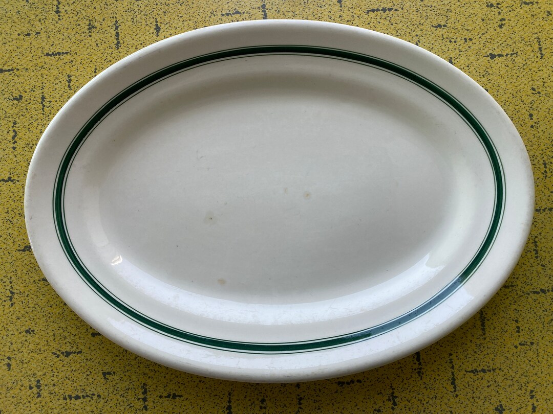 Globe Pottery Cobridge for Buscombe Green Rings / Stripes - Etsy