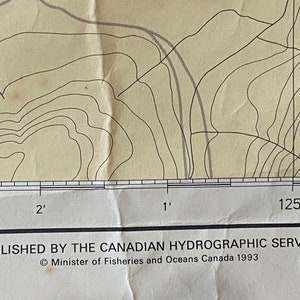 Nautical Marine Chart - Alberni Inlet - Vancouver Is. - Vintage 1993 ...