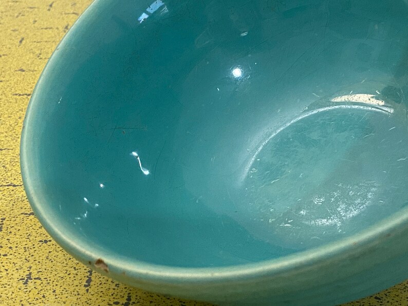 BAUER Ringware 12 Turquoise Green Authentic Vintage Bowl - Etsy