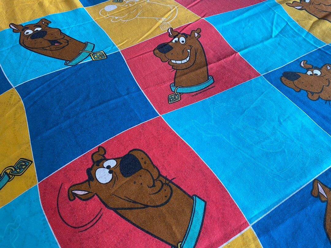 Scooby Doo Vintage 1999 Twin Flat Sheet 68x92 Dan River Cotton Poly ...
