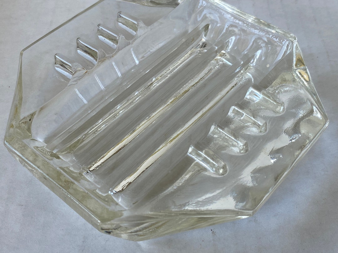 Safex MCM Clear Glass Trenched Ashtray - Undated, Probable 1970s Vtg ...