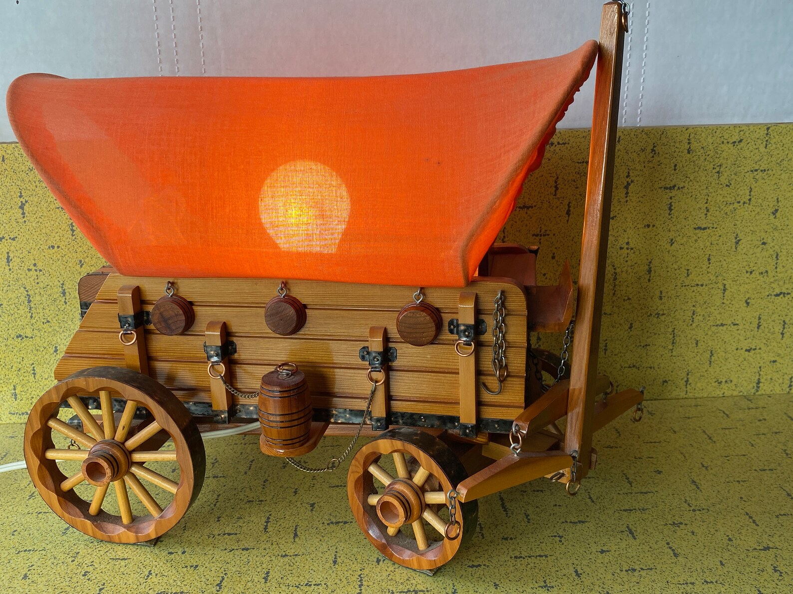 Conestoga Covered Chuck Wagon Vintage 1950s Hand Crafted Wood Electric ...