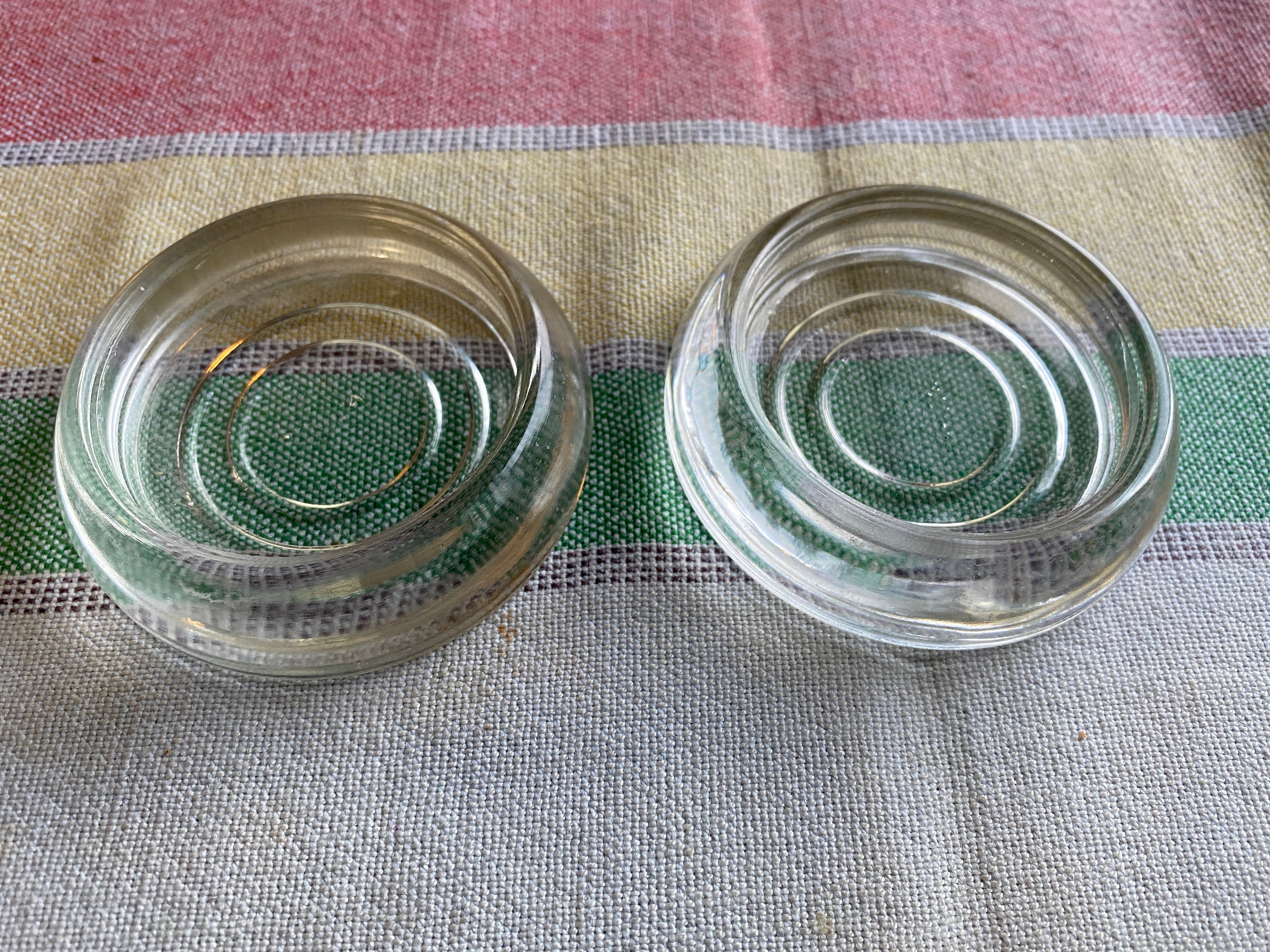 Home Improvement Home & Hobby Vintage glass furniture coasters floor ...