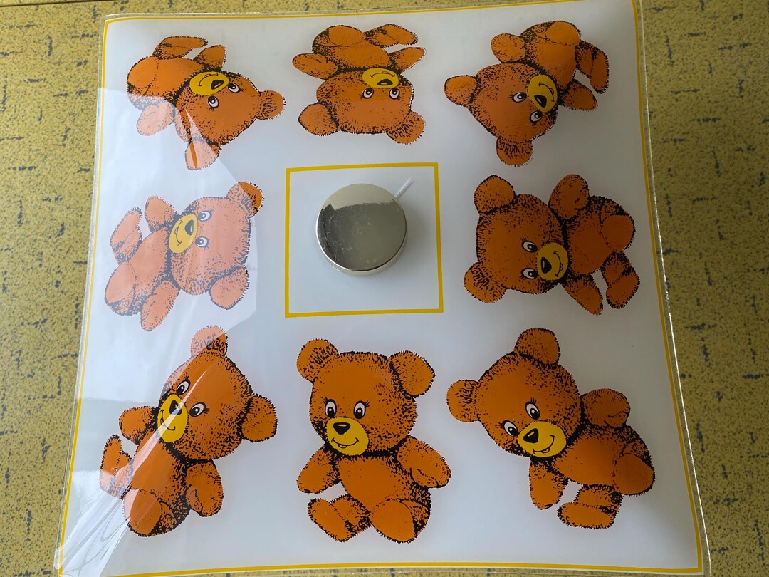 TEDDY BEARS Vintage Ceiling Light Bent Glass Shade Complete With ...